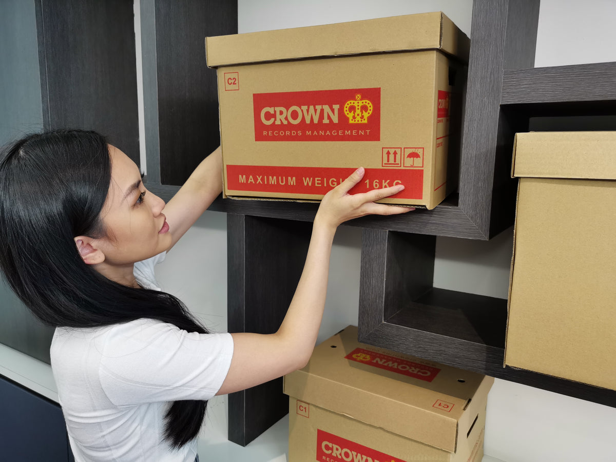 Medium File Storage Carton Box with Lid – Crown Worldwide Malaysia eStore